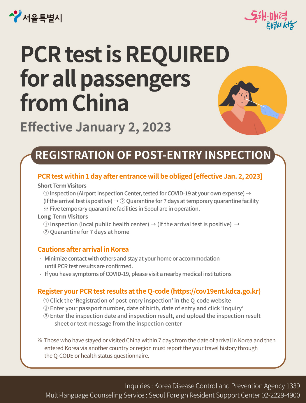 PCR test is REQUIRED for all passengers from China > Seoul Foreign ...